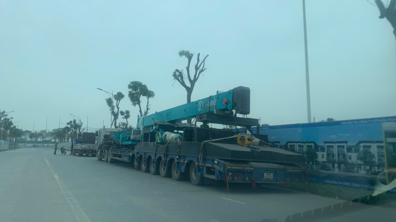 Tập kết robot ép cọc chuẩn bị thi công đại trà A2 Thanh Hà